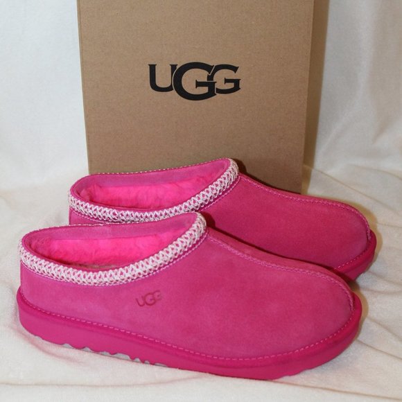 UGG | Shoes | Nib Ugg Womens Tasman Suede Shearling Slip On Slippers ...